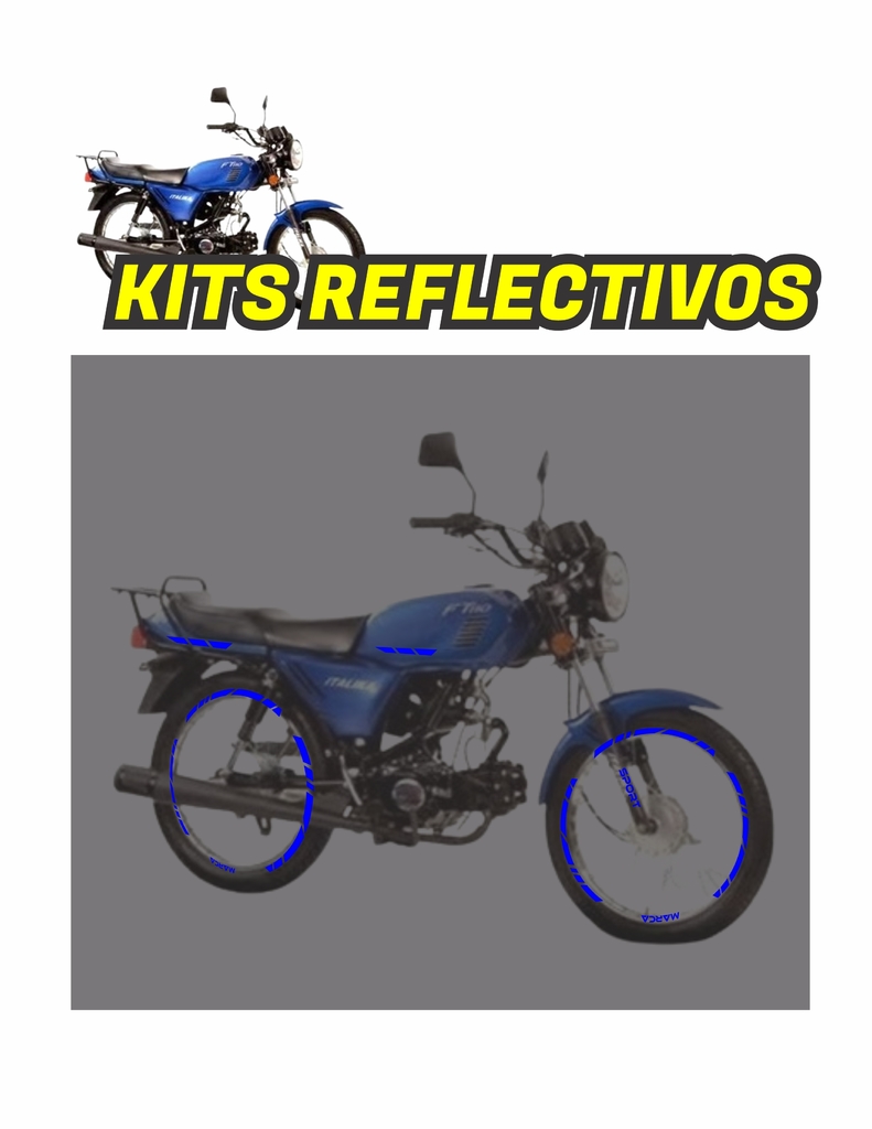 KIT REFLECTIVOS FT110 110 FT ITALIKA - Ahuevosi