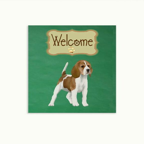 Quadro Decorativo Welcome Beagle - DecoraCão & Gato