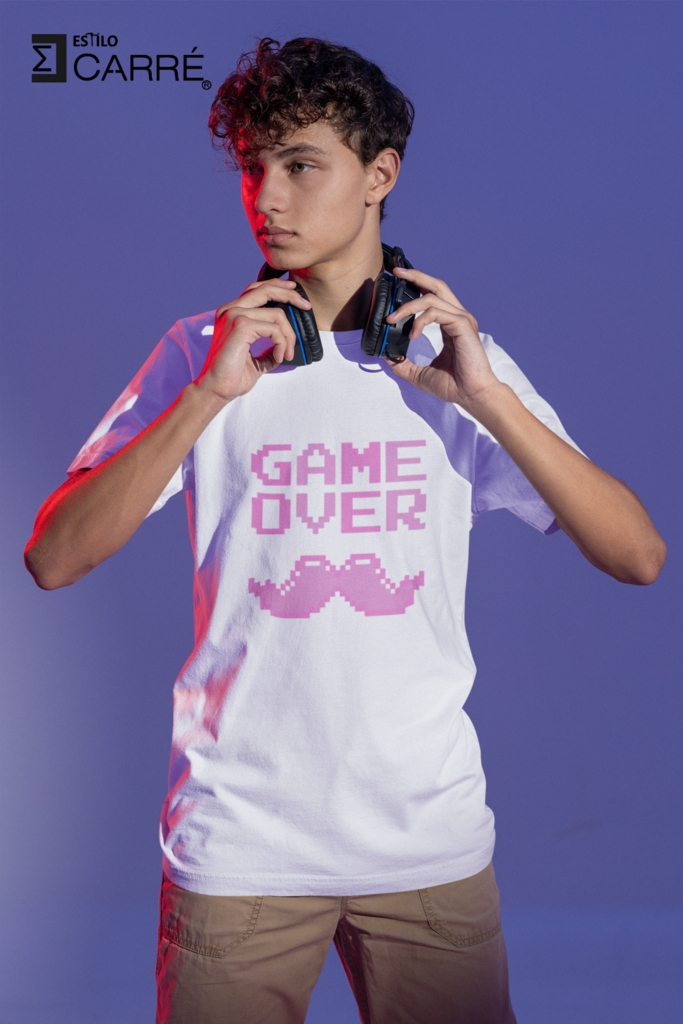 Playera Game Over | Playera Tio Bigotes gaming