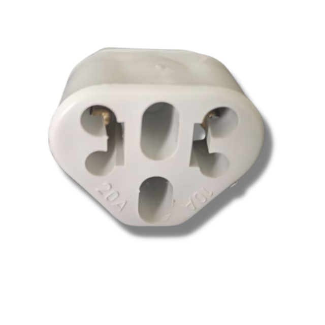 Adaptador Tomada Para Pino Grosso Benjamin 20a 10a Kit 3 Unidades