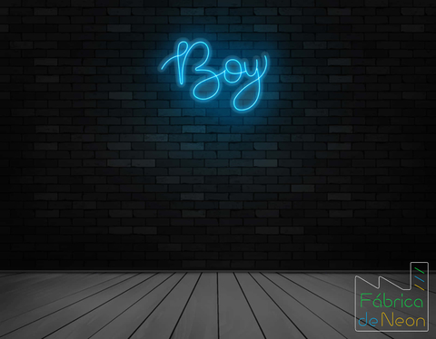 Placa Luminoso em Neon de Led - Boy - FabricaDeNeon