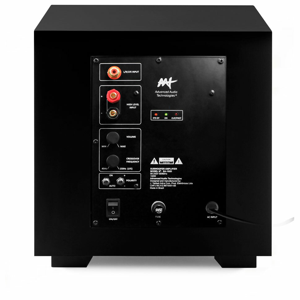 Compact Cube - Subwoofer Acabamento preto em pintura microtexturizada ...