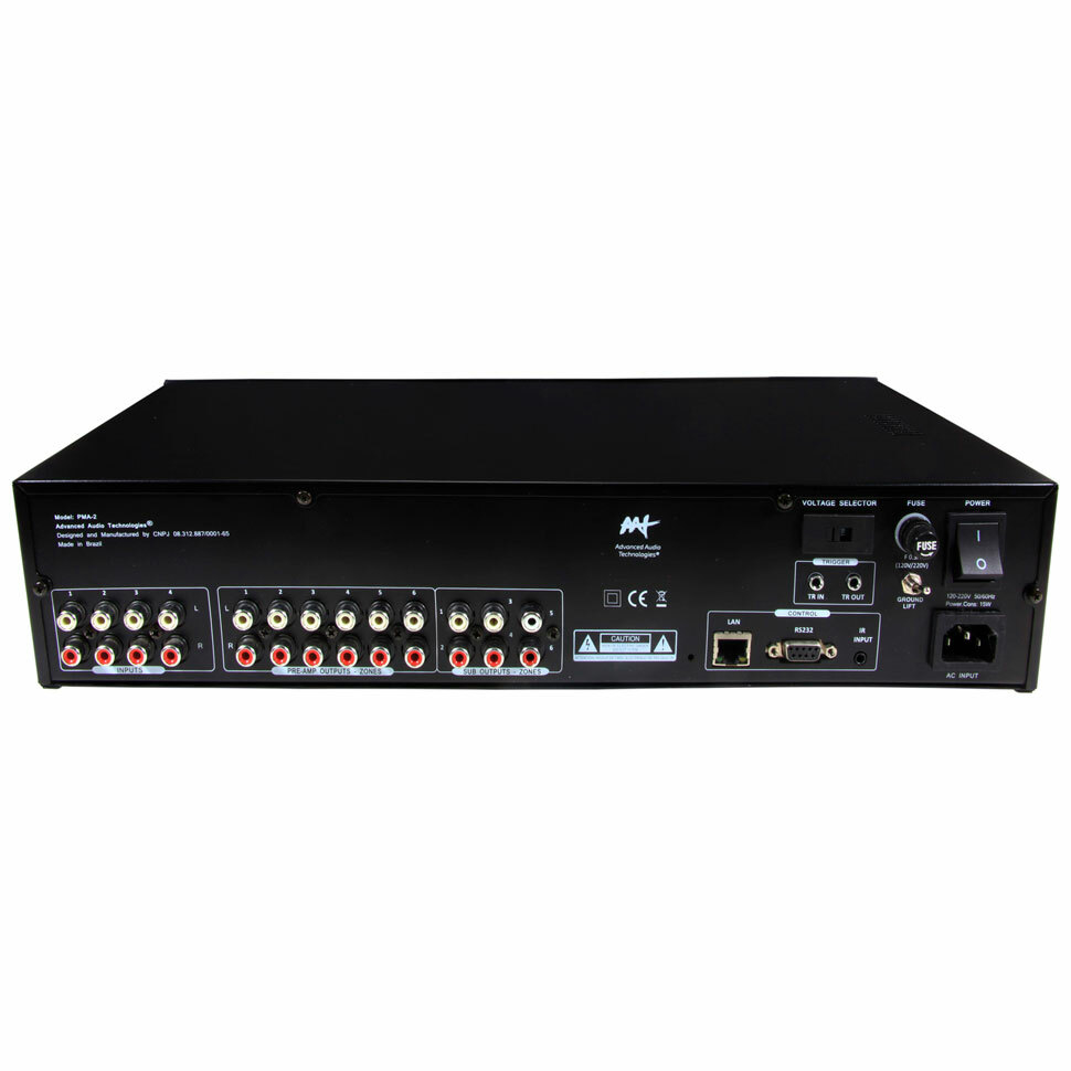 PMA-2 - Matriz Pré-Amplificada 6 Zonas (12 Canais) / Controle digital ...