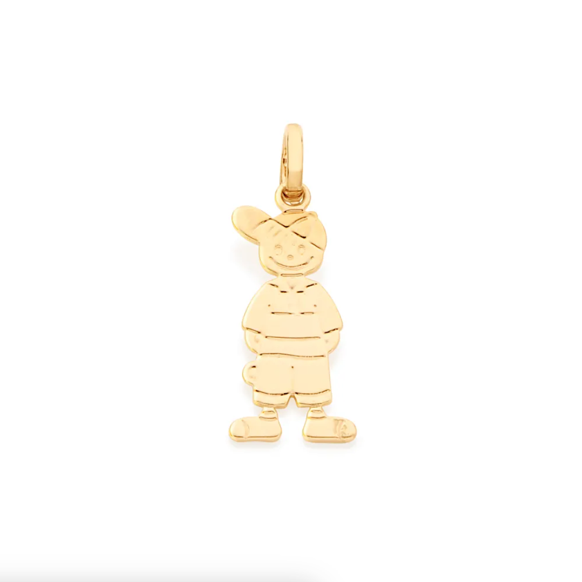 Pingente Menino Rommanel em banho ouro 18K