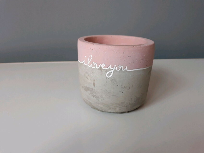 Molde De Silicone Para Vaso Iloveyou Ref 543