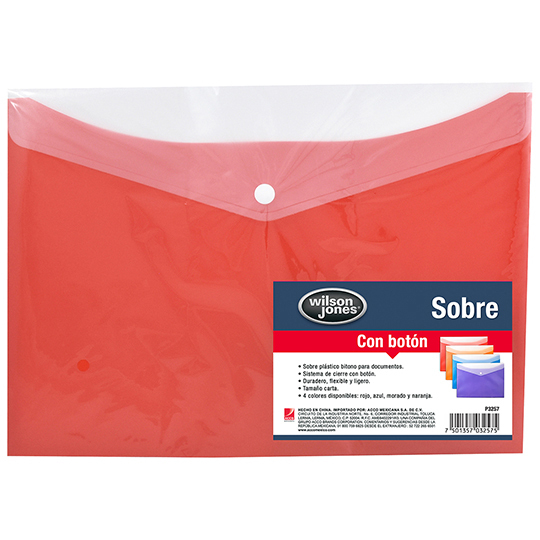 SOBRE PORTADOCUMENTOS HORIZONTAL VARIOS COLORES