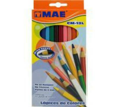 LAPICES DE COLOR MAE CAJA CON 12 PIEZAS - Axudia