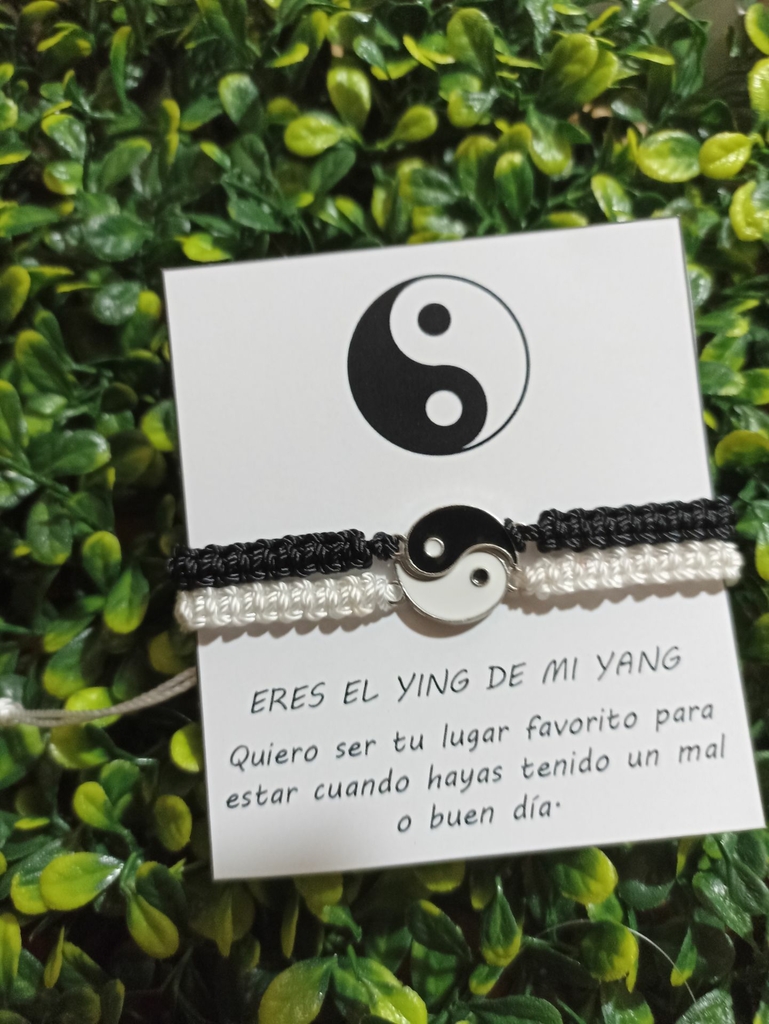 Pulsera duo ying yang - Aryam insumos bisutería