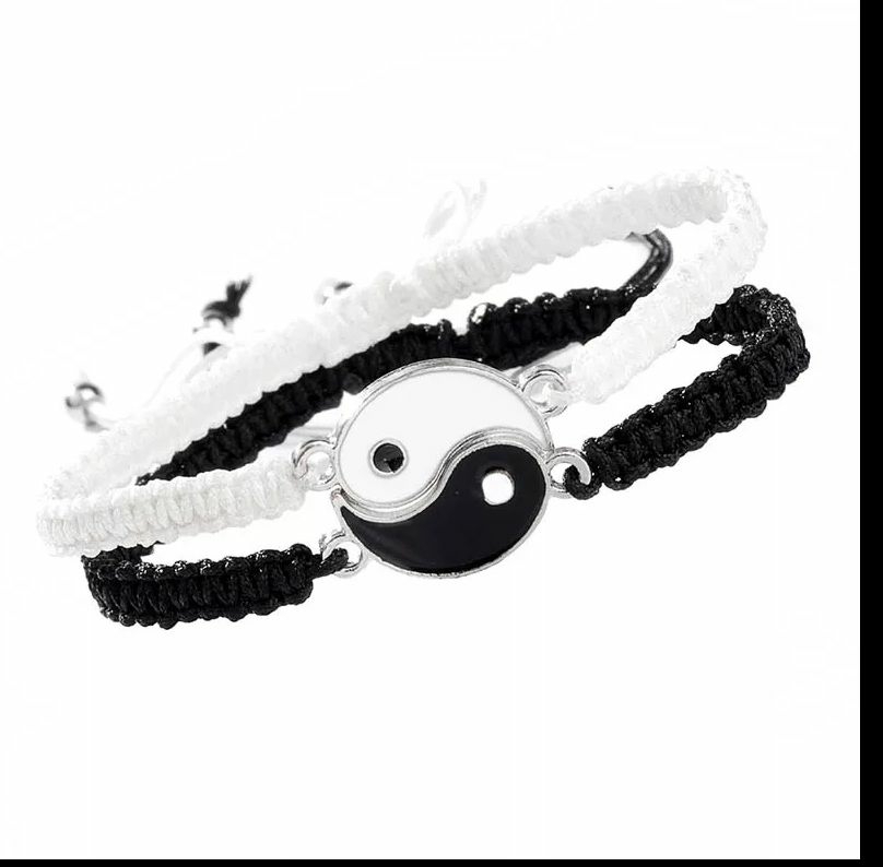 Pulsera duo ying yang - Aryam insumos bisutería