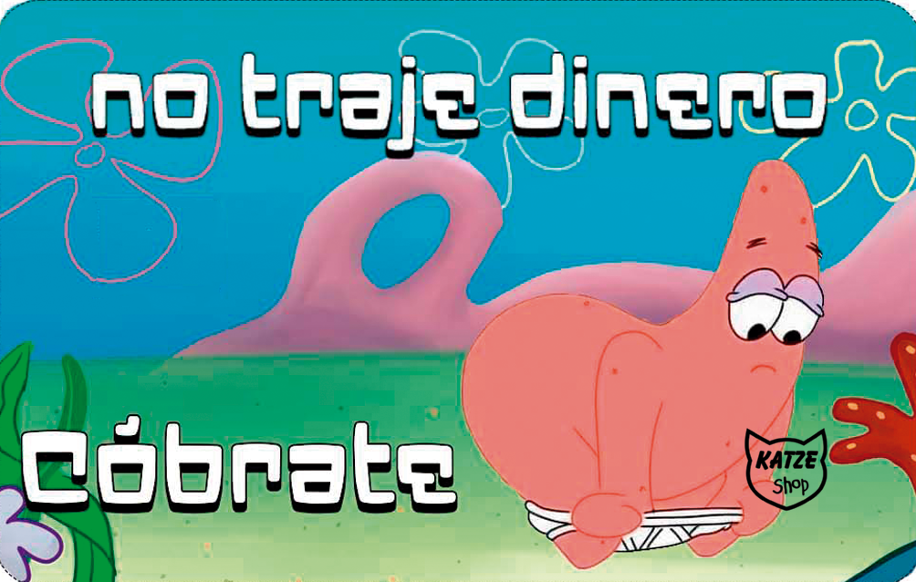 Cobrate - Bob Esponja - Skin tarjetas - Katze Creations