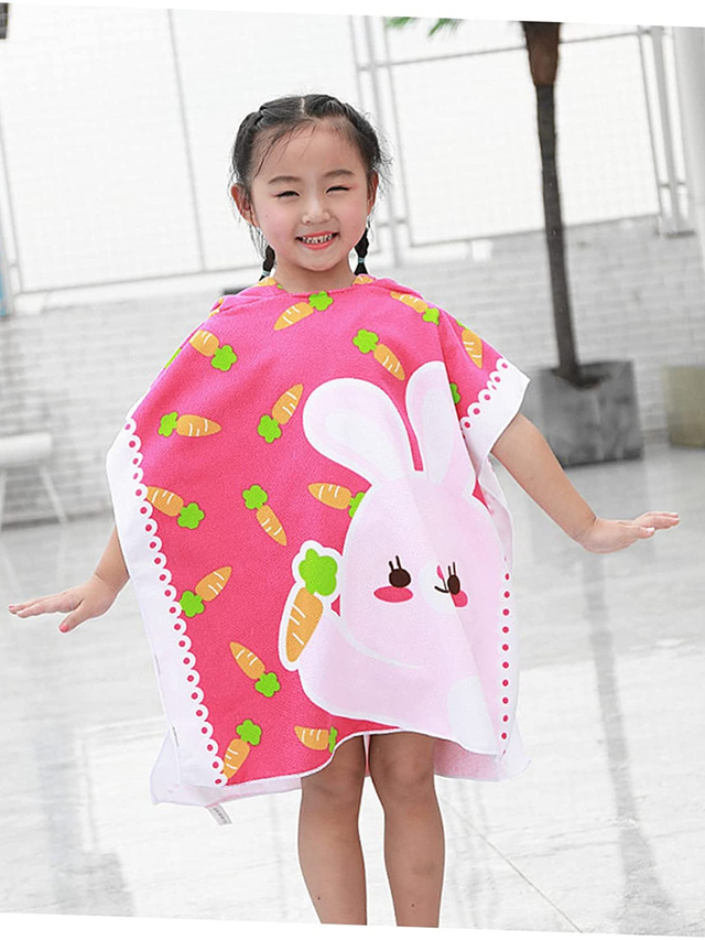 Toalla Infantil con capucha diseño kawaii para salida de baño