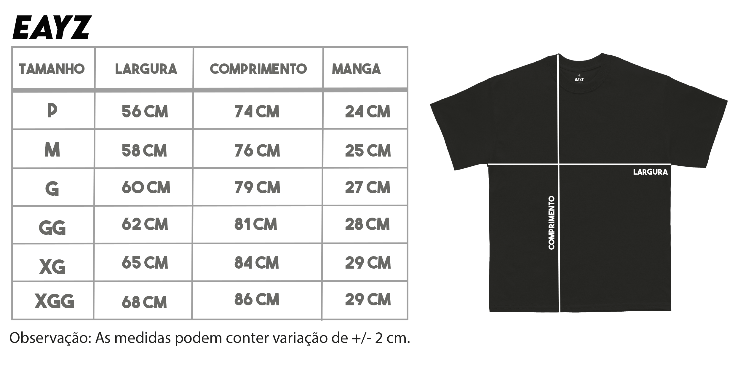 Camiseta Branca | Modelagem Oversized | EAYZ Basic