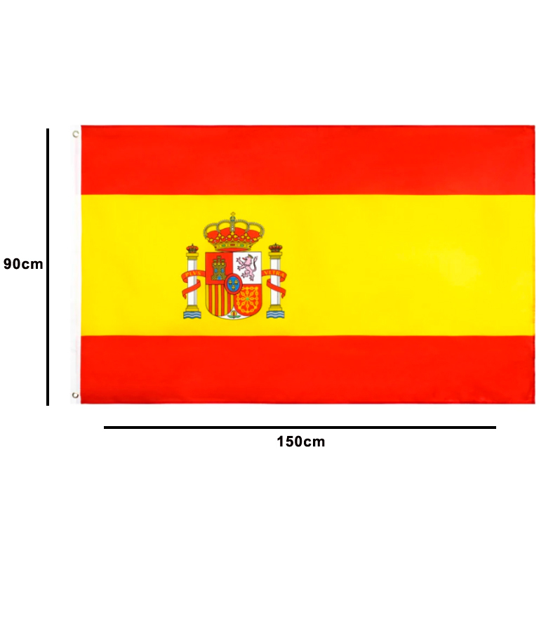 Bandeira Da Espanha Oficial 150 X 90 Cm Alta Qualidade
