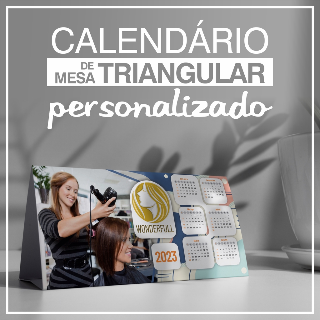 Calendário de Mesa Triangular