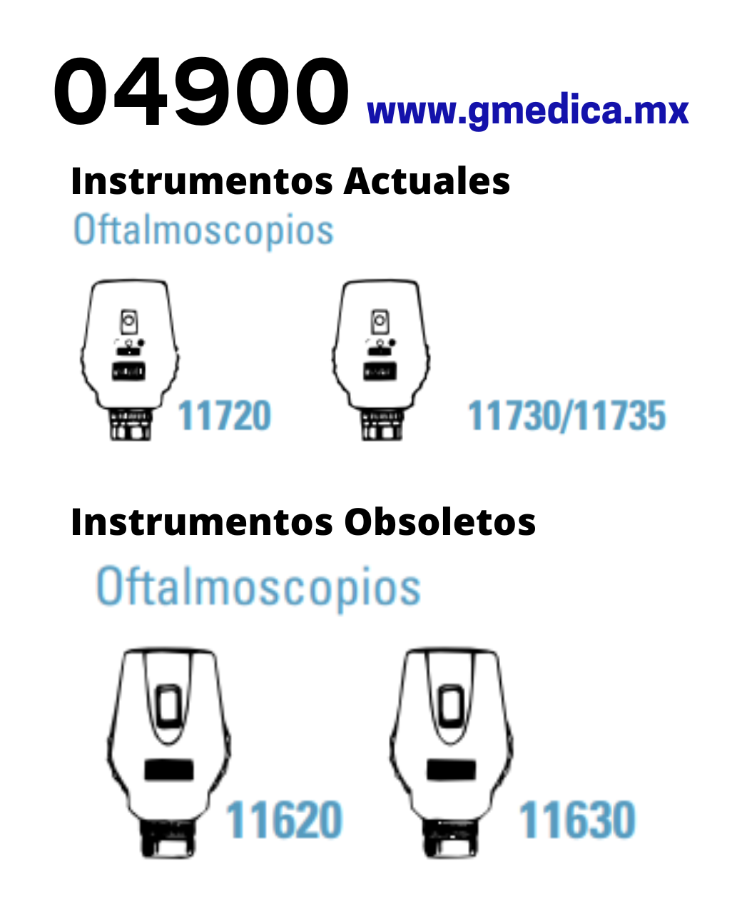 Foco 04900 tipo Welch Allyn - G MEDICA, SA DE CV