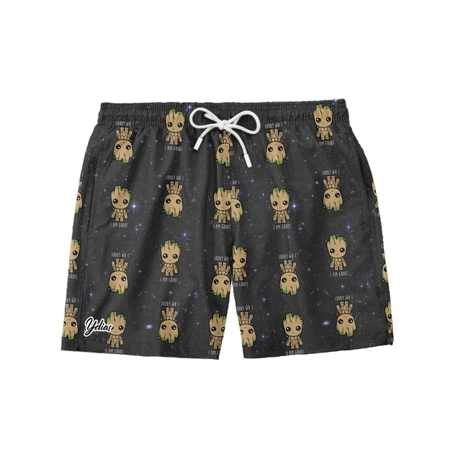 Short Praia Vingadores Groot Beach Style - YDIASPLUS