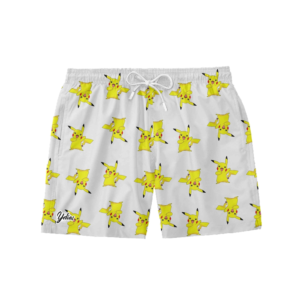 Short Praia Pikachu Pokémon Beach Style - YDIASPLUS