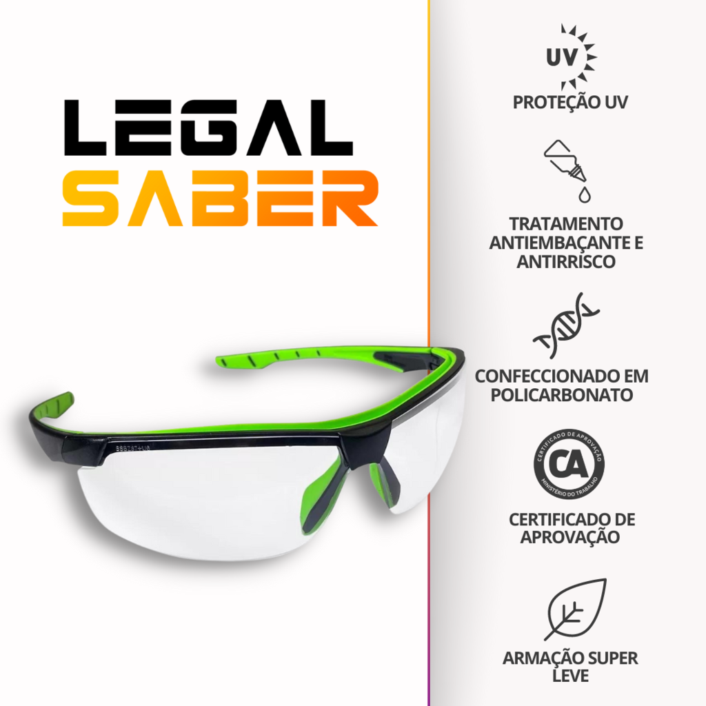 OCULOS DE SEGURANÇA STEELFLEX NEON INCOLOR