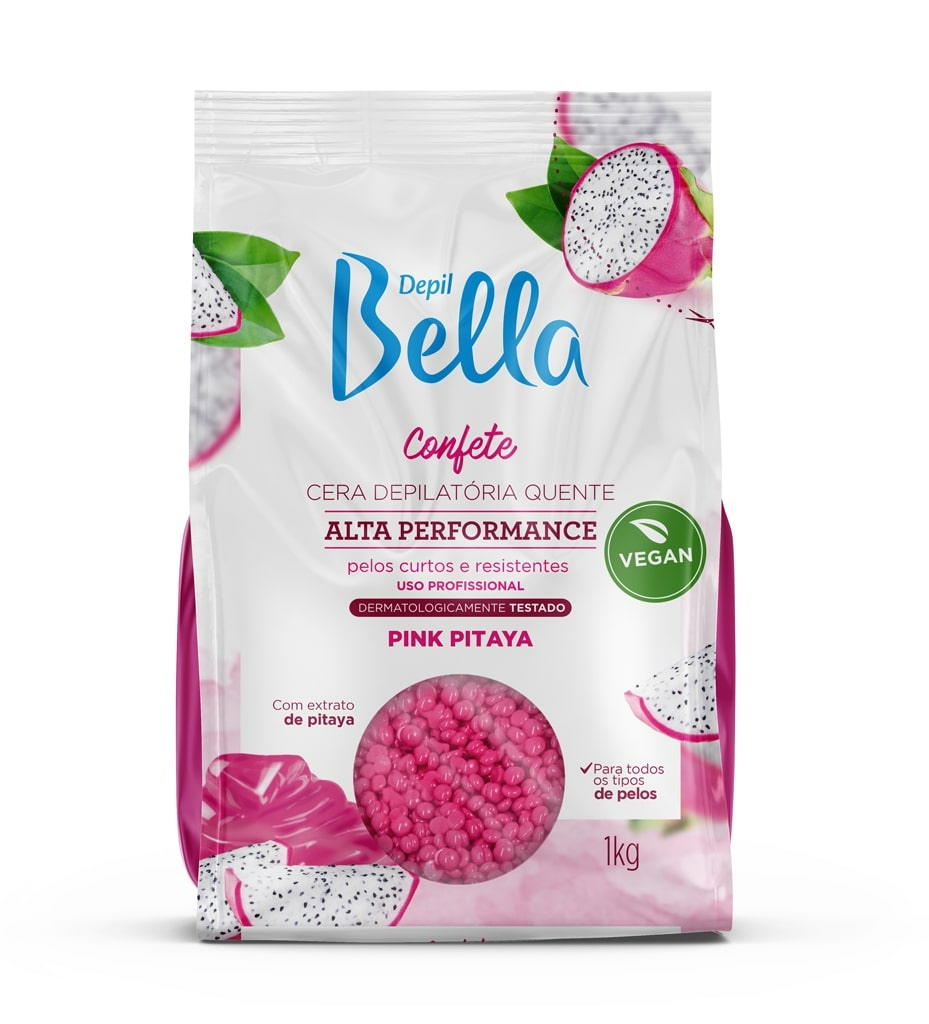 Cera Depil Bella Confete Pink Pitaya 1kg - BelaBelleza