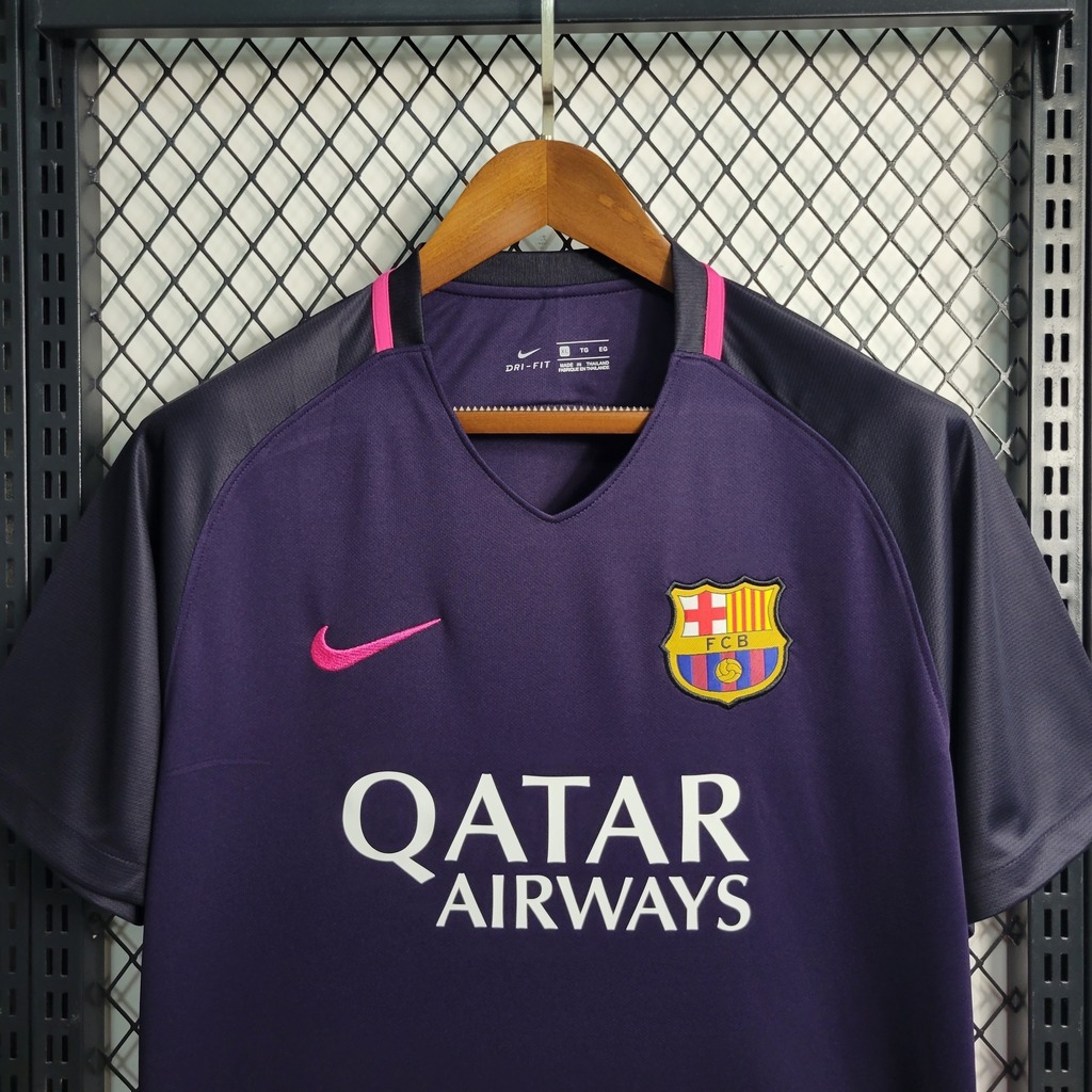 Camisa Retrô Barcelona Away 2016/2017 Torcedor Masculina - Roxa