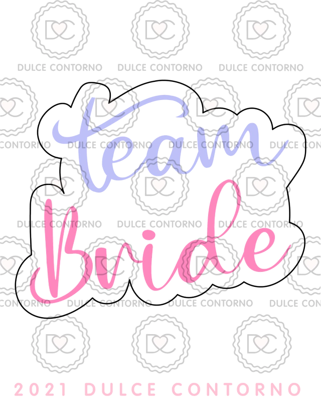 Placa team bride 2021 - Comprar en Dulce Contorno