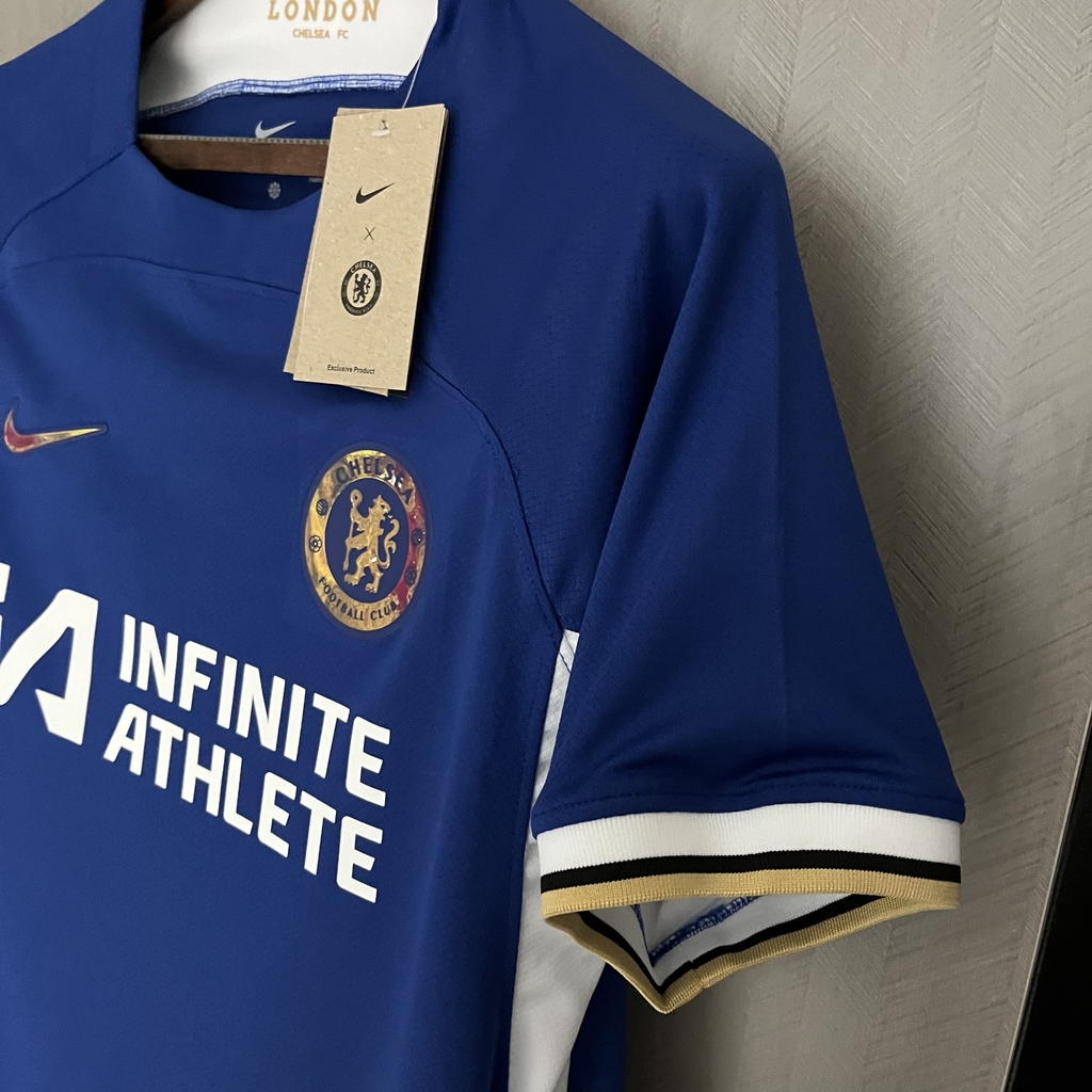 Camisa Chelsea I 23/24 Torcedor Nike Masculina - Azul - Infinite Athlete