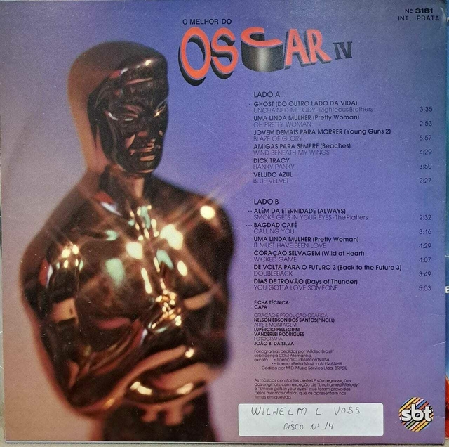 Disco de Vinil LP O Melhor do Oscar IV - Uriel Shop