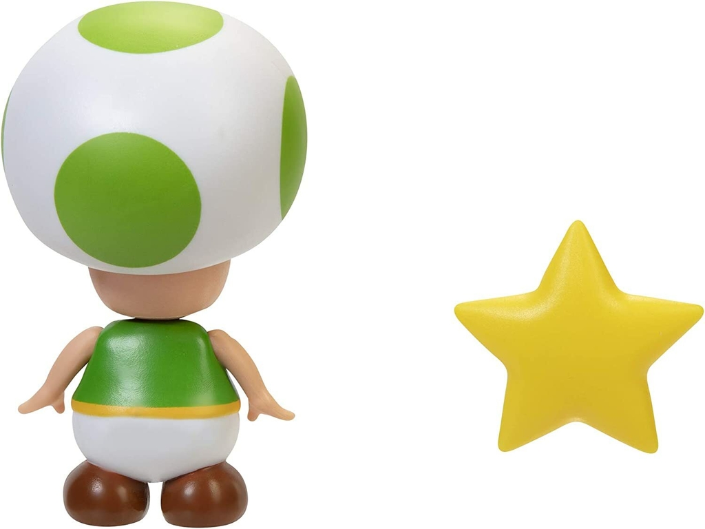 Super Mario Figura Toad Verde con Superestrella