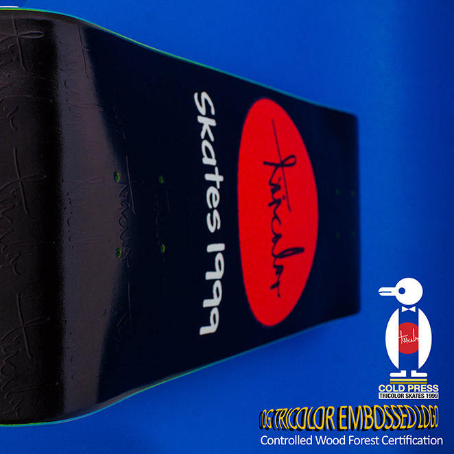 Tricolor Embossed Pixel Reissue 1999 Hybrid Shape 8.25" Skateboard Deck