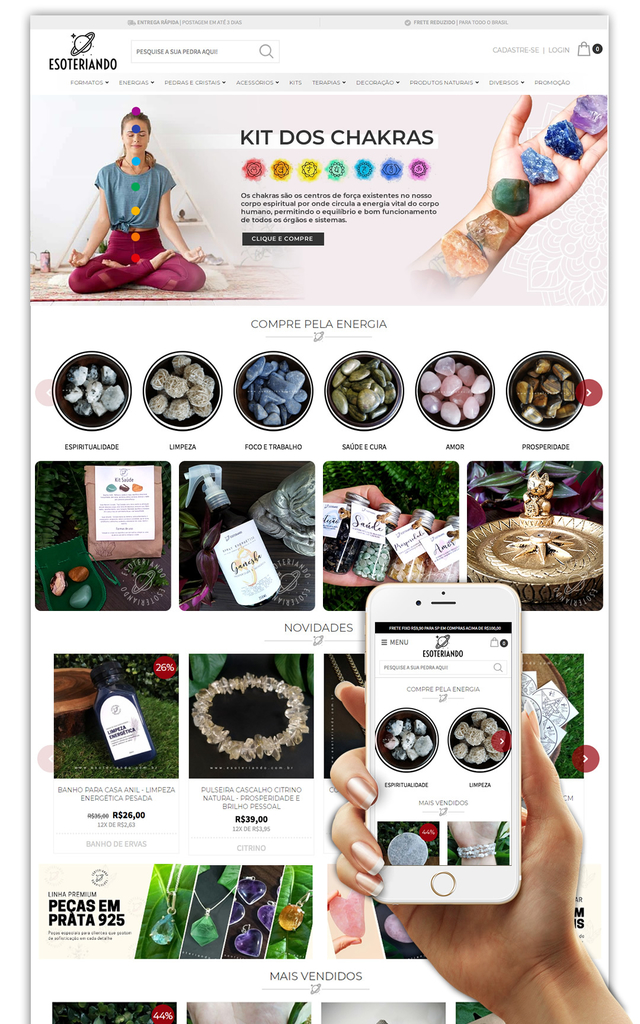 tema loja virtual produtos esotericos nuvemshop