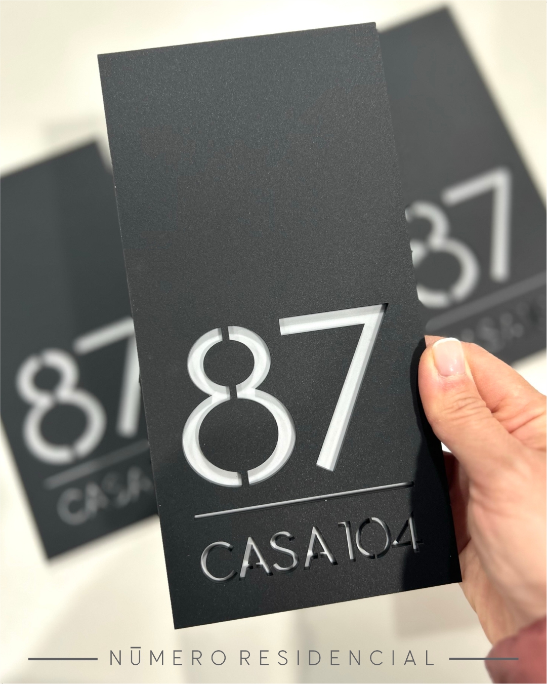 PLACA DE NÚMERO PARA CASA MODERNO E PERSONALIZADO AKRILE