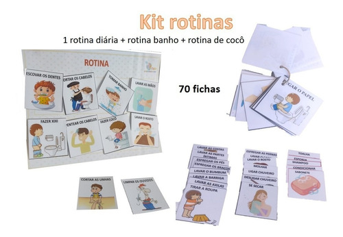 Rotina Visual Completa Para Auxiliar Autistas Com Rotinas