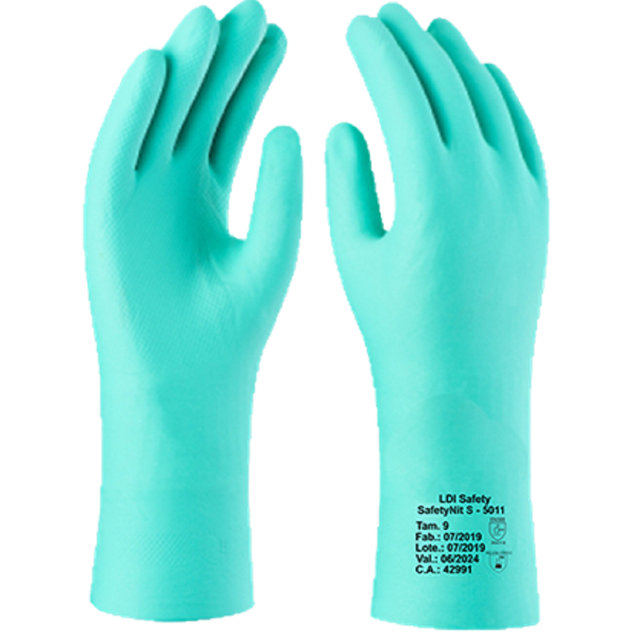Luva Nitrilica Verde Com Forro T-G LDI CA42991 28557