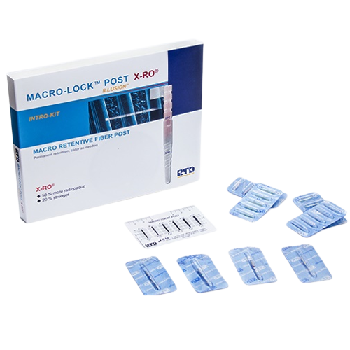 Postes de fibra para restauración dental MACRO-LOCK POST ILLUSION. RTD