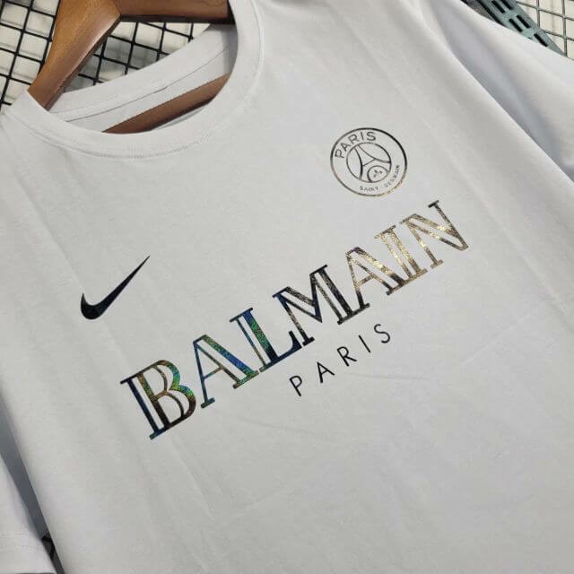 Camisa PSG x Balmain 23/24 Branca - Gb Imports