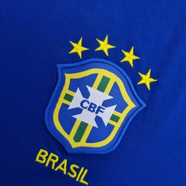 Camisa Retrô Brasil 1998 Away Nike - Azul