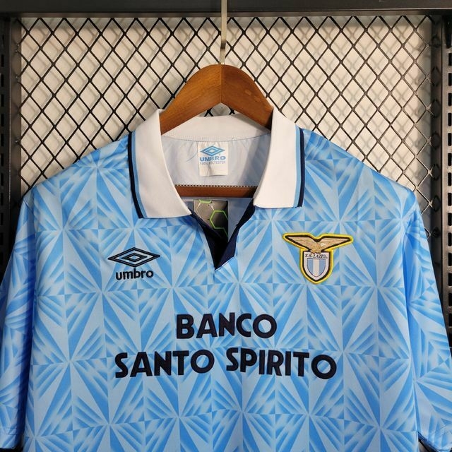 Camisa Retrô Lázio Home 1991 Torcedor Umbro Masculina - Azul
