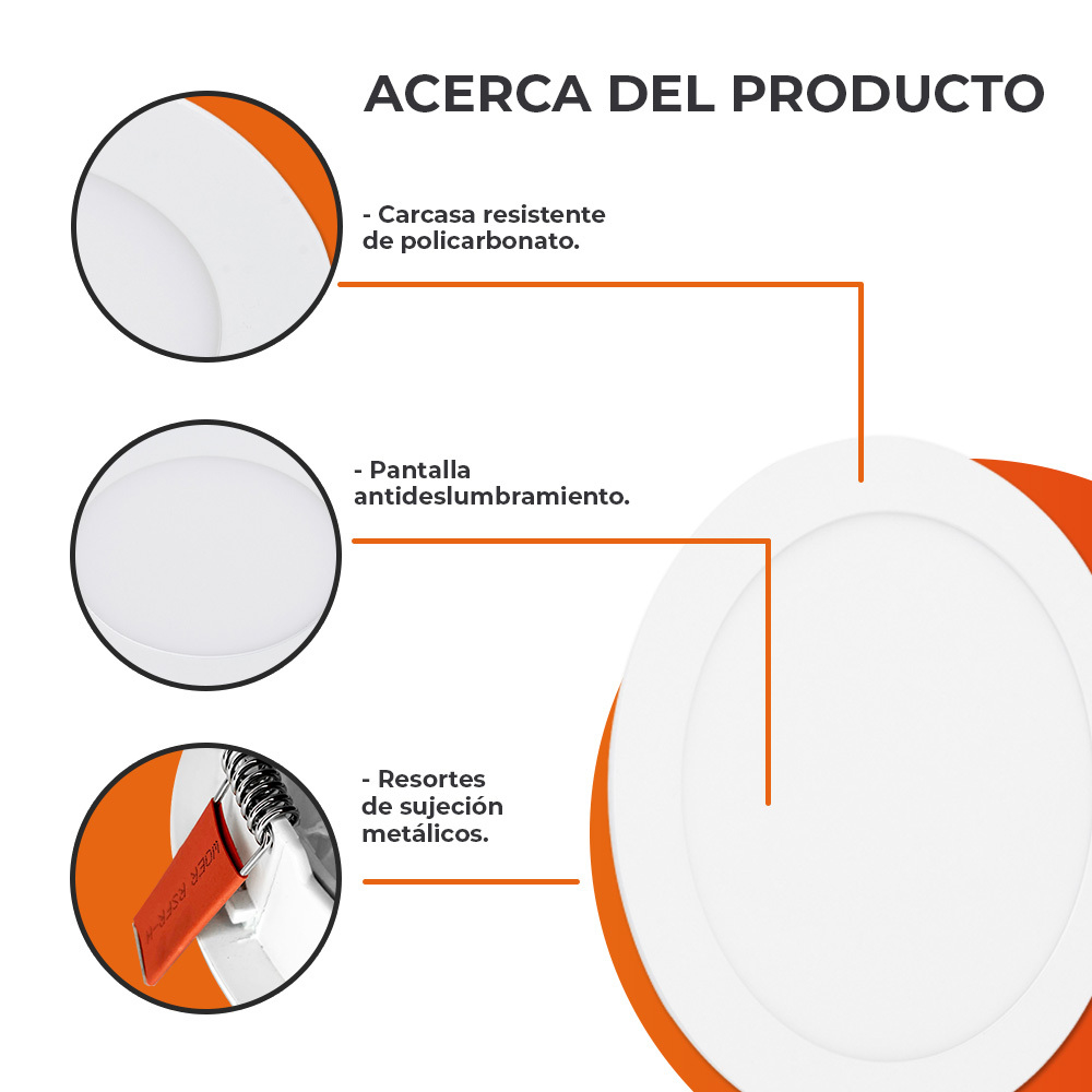INTERIOR EMPOTRAR LED 18W 6500K 1200LM/TECNOLITE 18YDLED430MV65B