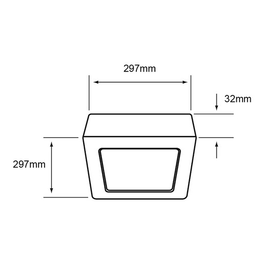 LUMINARIA PARA SOBREPONER PLAFONES LED 24W LUZ CALIDA 24PTLLEDC30MVB
