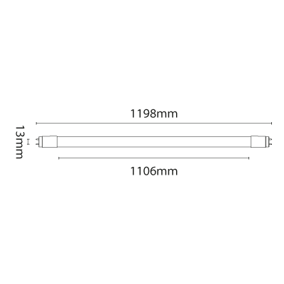 LAMPARA LED TIPO T8 18W LUZ BLANCA FL-10T8.18MV