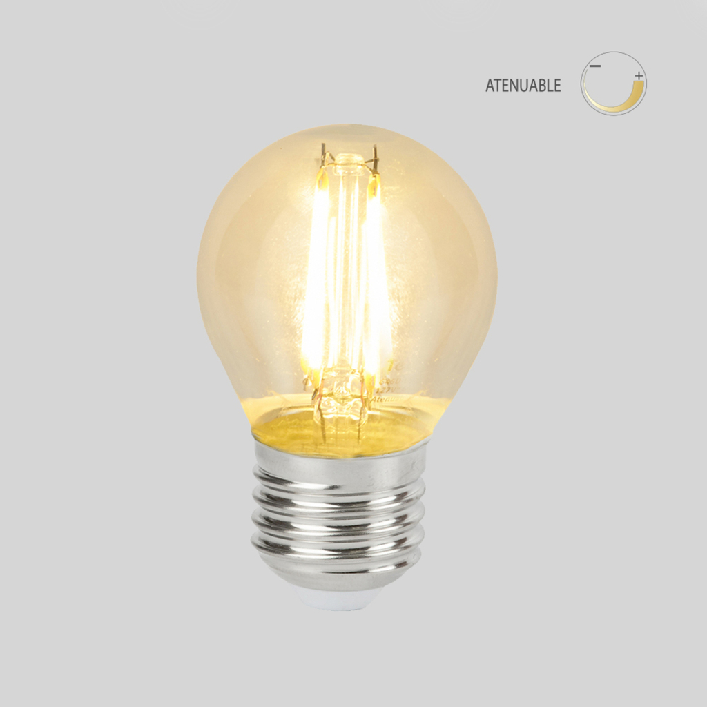 LAMPARA G45 LED FIL DIM 4.5 E27 2700K/TECNOLITE G45D-LEDF/001/27