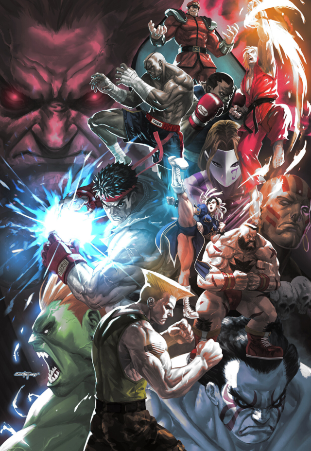 Quadro Decorativo em Mdf - STREET FIGHTER - Medidas 20x29cm (A4) - Games