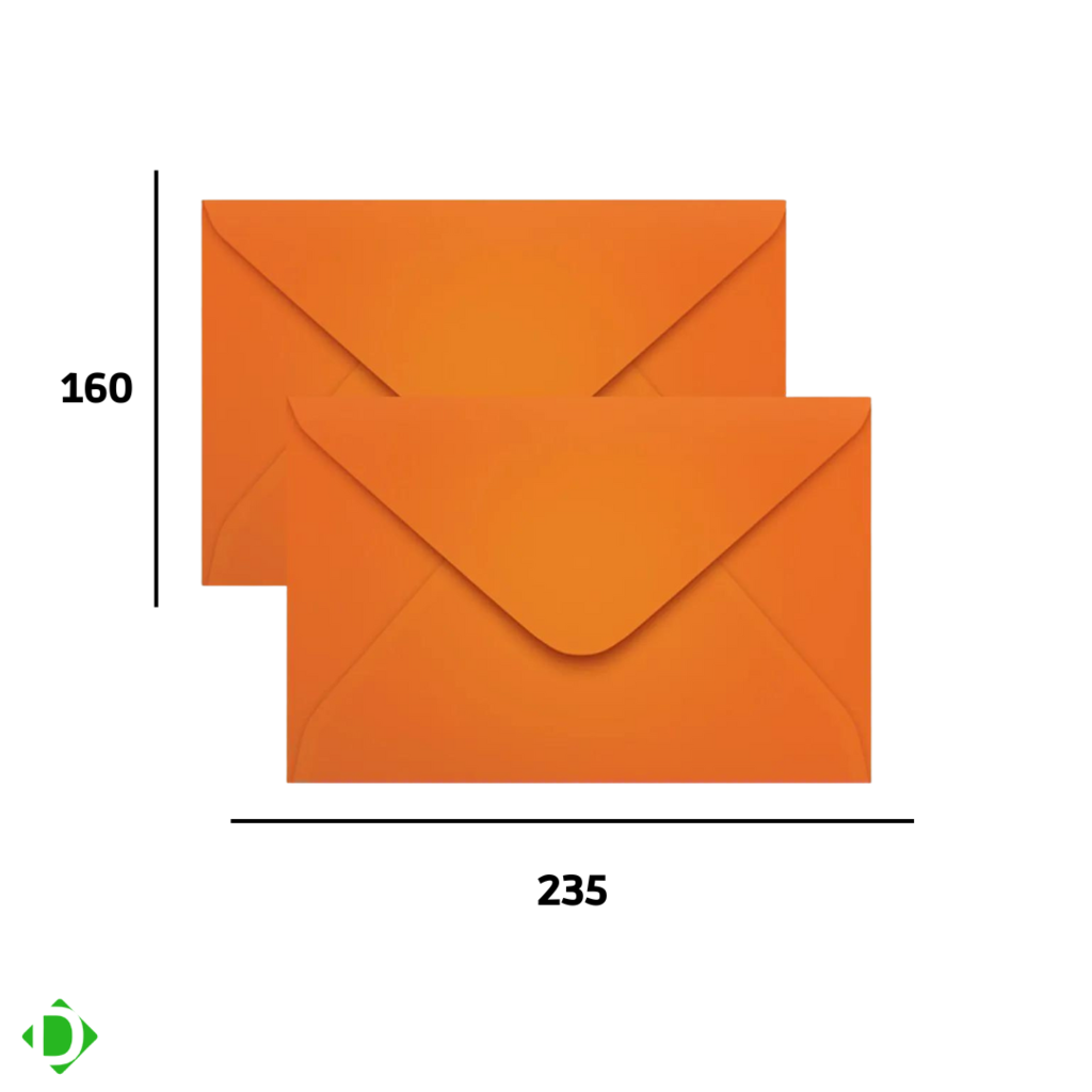 ENVELOPE CONVITE 90 160X235 LARANJA ( CATAGENA ) C/100