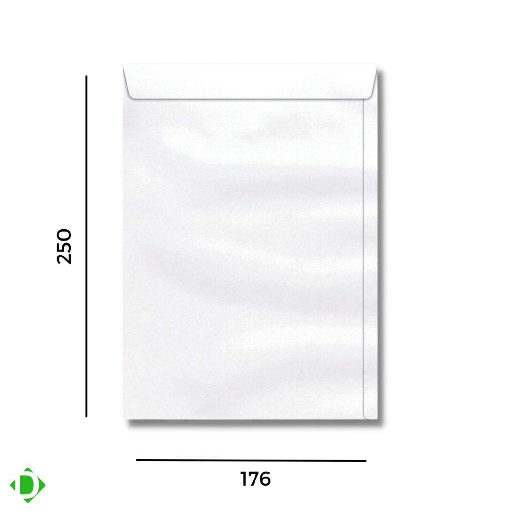 ENVELOPE BRANCO 176X250 90G C/250