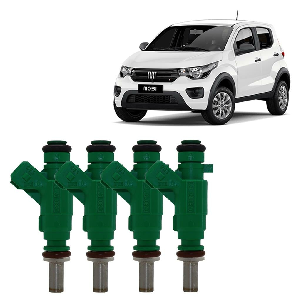 04 Bicos Injetores Fiat Mobi 1.0 8v Flex 2017... 028015717