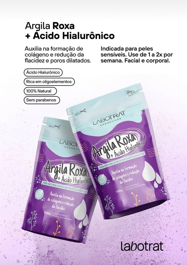 ARGILA ROXA + ÁCIDO HIALURÔNICO LABOTRAT