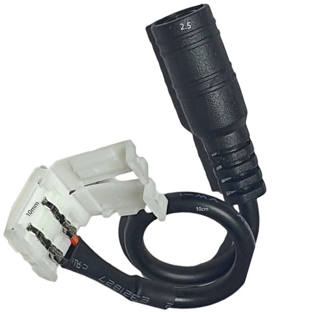 TECNO CONECTOR TIRA DE 2 PINES EN 8MM 5pzas