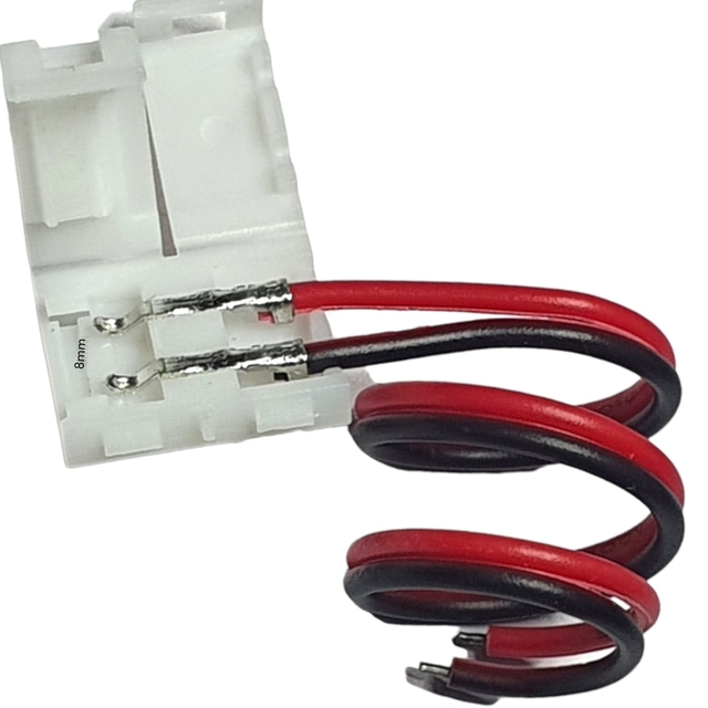 TECNO CONECTOR TIRA DE 2 PINES EN 8MM 5pzas