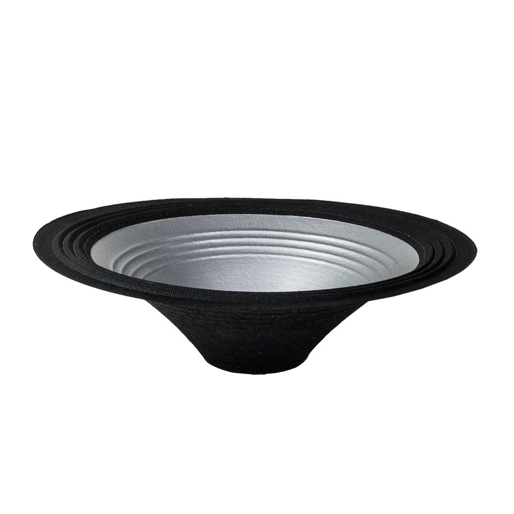 Cone 12" Prensado Frizado Prata Tornado Fundo BTEC 3 ondas