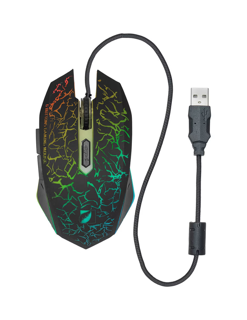 MOUSE GAMER GREEN LEAF SERIE BLASTER 6 BOTONES